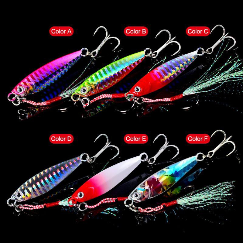 Jual Umpan pancing metal jig + treble + asist hook fishing lure jigging 7g 10g 15g 20g 30g ...