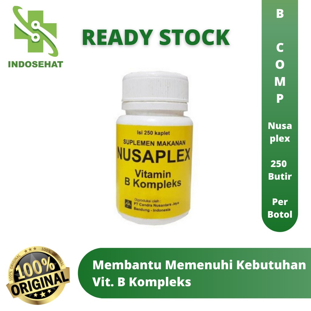Jual Nusaplex Vitamin B Complex per botol 250 butir | Shopee Indonesia
