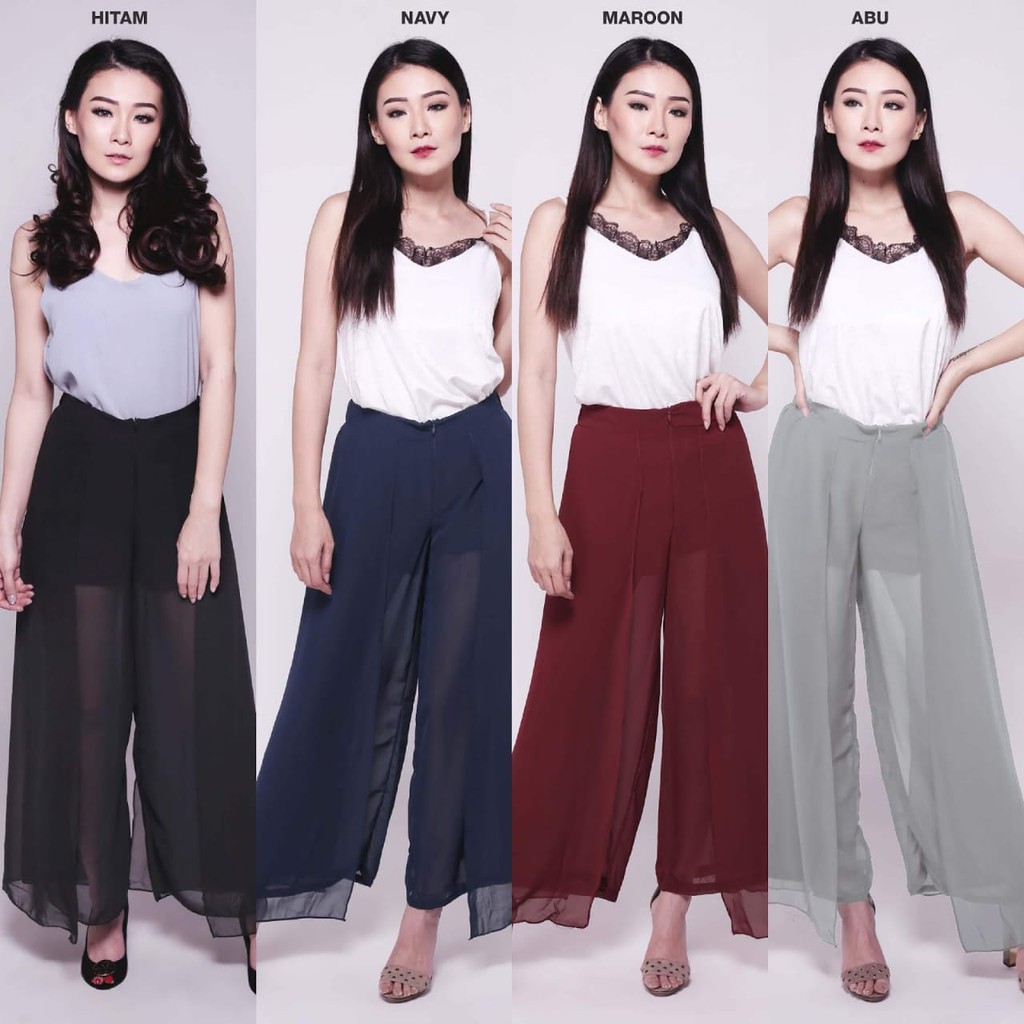 Jual sheram pants SEE THROUGH PANTS LAYER SHEER PANTS LAYER CULLOTES ...