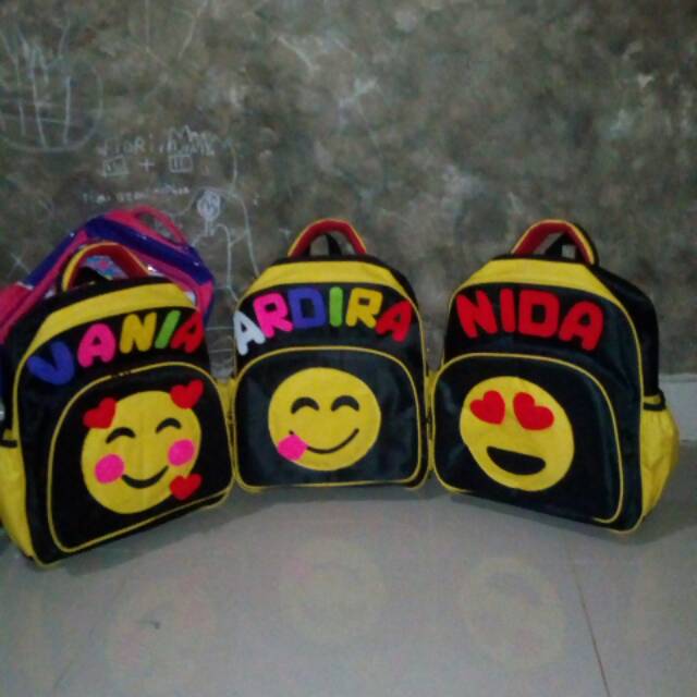 Jual Tas Nama Emoticon Size SD | Shopee Indonesia