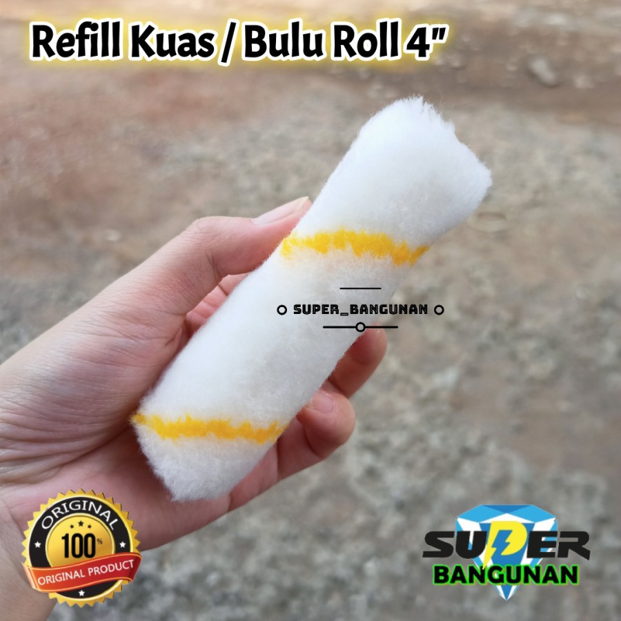 Jual Bulu Roll / Kuas Roll 4 inch ( isi / refill ) | Shopee Indonesia