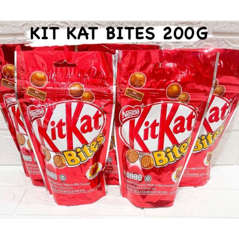 Jual Cokelat Kit Kat Bites 200gr KITKAT Bite Chocolate original Ready ...