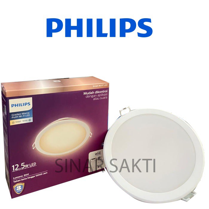 Jual Philips Lampu Downlight LED 12,5W Smart WiFi - Tunable White (Putih) | Shopee Indonesia