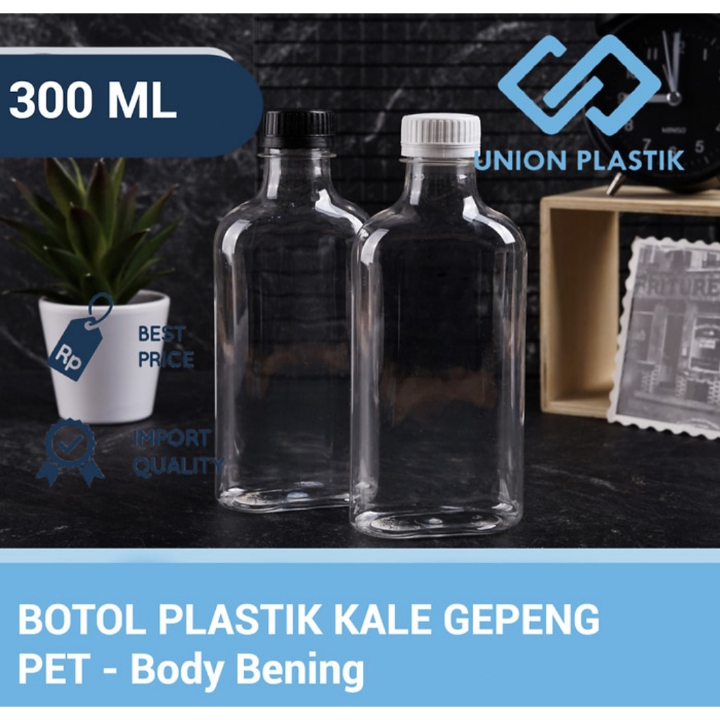 Jual BOTOL PLASTIK KALE GEPENG 300 ML - BODY 31 GR TEBAL | Shopee Indonesia