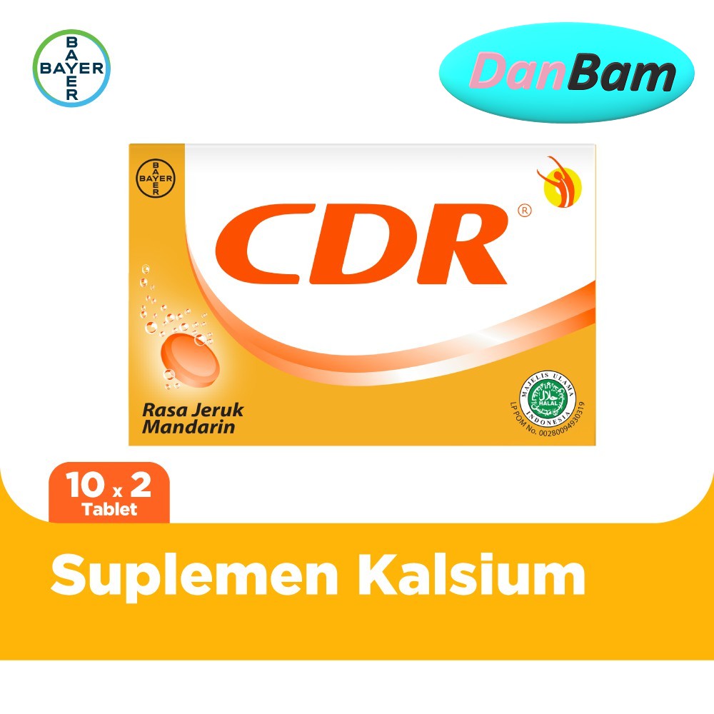 Jual CDR Suplemen Kalsium Rasa Jeruk 20 Tablet | Shopee Indonesia
