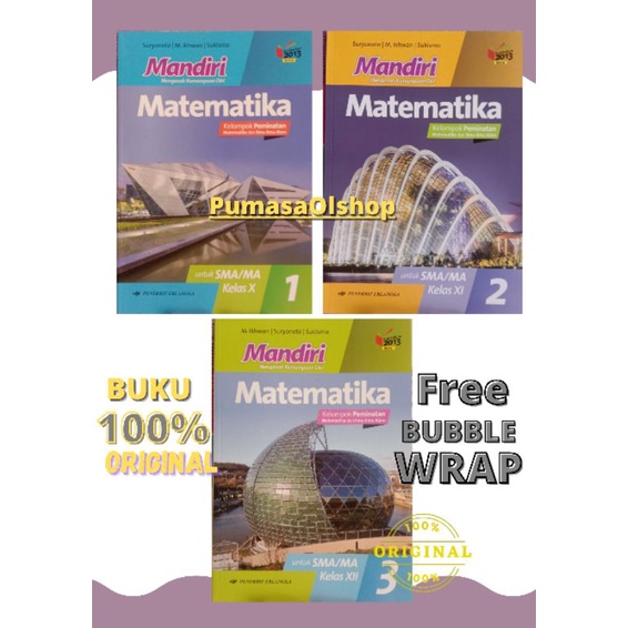 Jual MANDIRI MATEMATIKA KELOMPOK PEMINATAN UNTUK SMA/MA KELAS 10.11.12 K13 Penerbit Erlangga ...