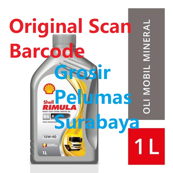 Jual Original Scan Barcode Shell rimula R4X R4 Plus R4 X 15w40 15w-40 ...