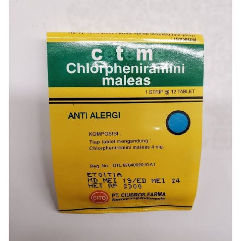 Jual CTM / Ceteme Strip 12 Tablet | Shopee Indonesia