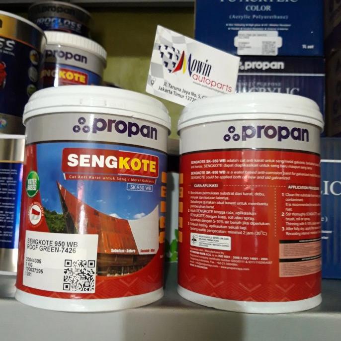 Jual Cat besi metal seng galvanis sengkote propan SK-950WB ROOF GREEN ...
