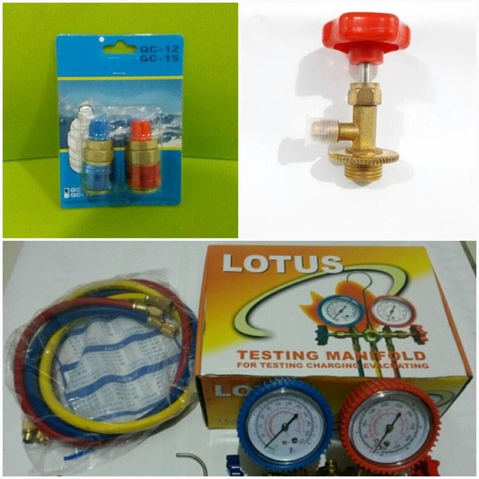 Jual Paket Manifold Isi PREON AC Mobil Simple Tanpa PREON | Shopee ...