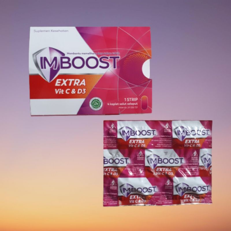 Jual IMBOOST EXTRA Vit C & D3 isi 4 tablet Membantu Memelihara Daya ...