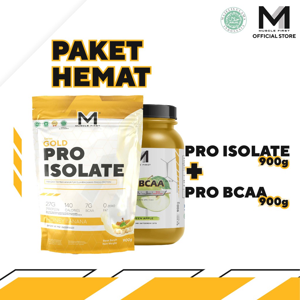Jual PAKET KECE M1 PRO ISOLATE 2LBS + BCAA 900GR FREE SHAKER MUSCLE ...