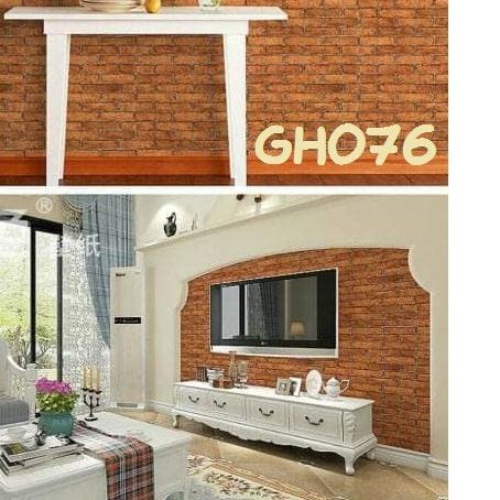 Jual Wallpaper Dinding Motif Bata Daun Ukuran 45Cm X 10M Wallpaper ...