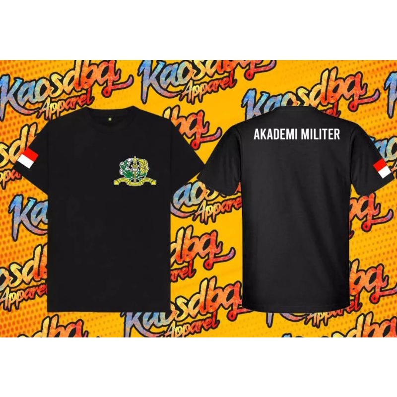 Jual Baju Kaos Tulisan Logo Akademi Militer/ AKMIL Bisa pake nama/bendera | Shopee Indonesia