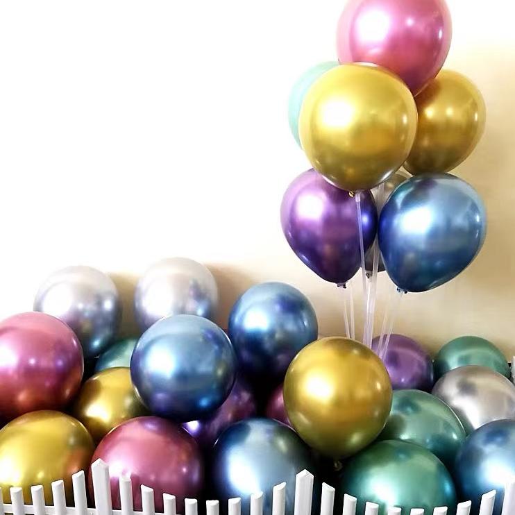Jual Balon latex metalik chrome / balloon chrome 12inch per pack isi ...