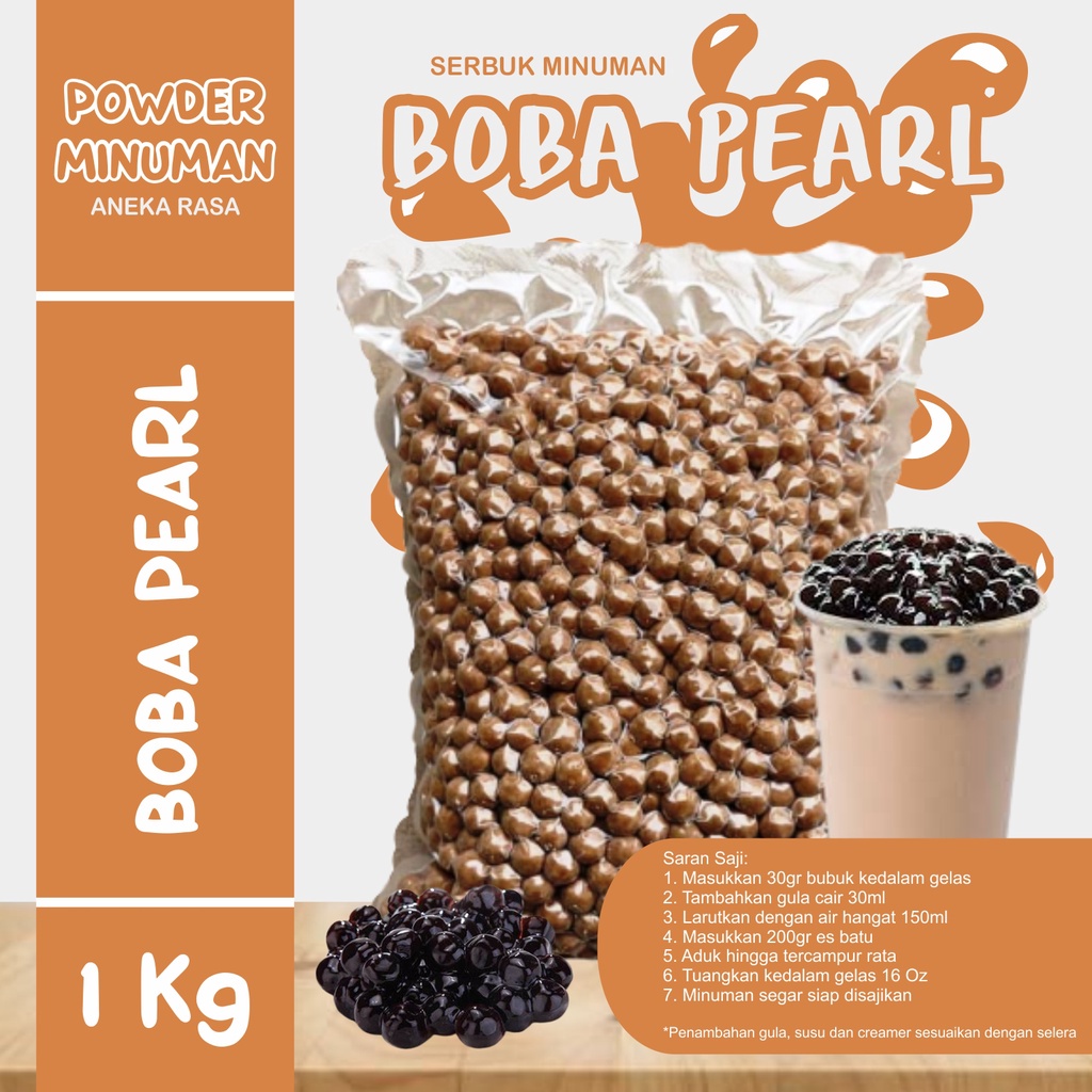 Jual Topping Boba Instan Tapioka Pearl Boba Pearl Bubble Boba Brown ...