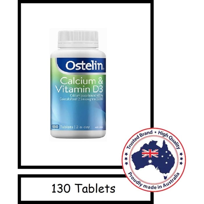 Jual Ostelin Calcium dan Vitamin D3 - 130 tablets | Shopee Indonesia