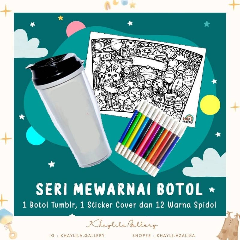 Jual Seri mewarnai botol box kreatif | Shopee Indonesia
