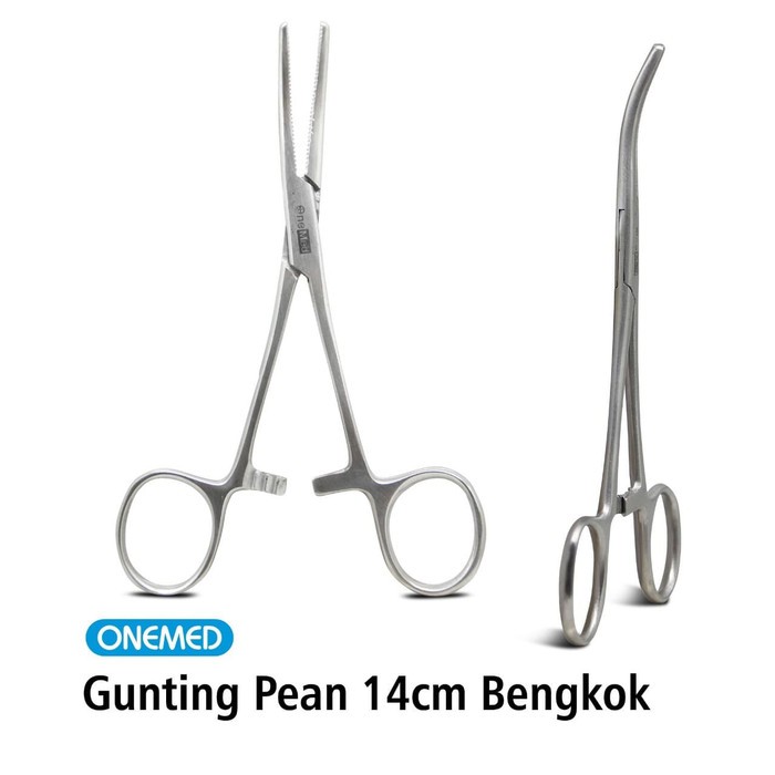 Jual Gunting Pean Klem Kocher Bengkok 14 cm Stainles Steel Onemed ...