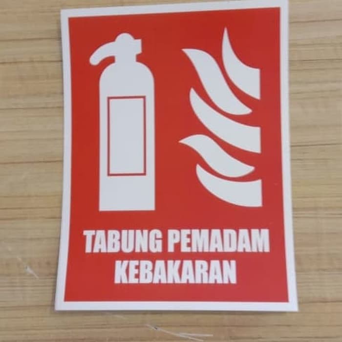 Jual READY STICKER LABEL K3 RAMBU SAFETY TABUNG PEMADAM KEBAKARAN UK ...