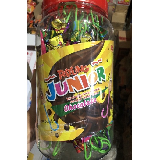 Jual Permen Cokelat Payung Junior Chocolate Toples isi 60pcs | Shopee ...