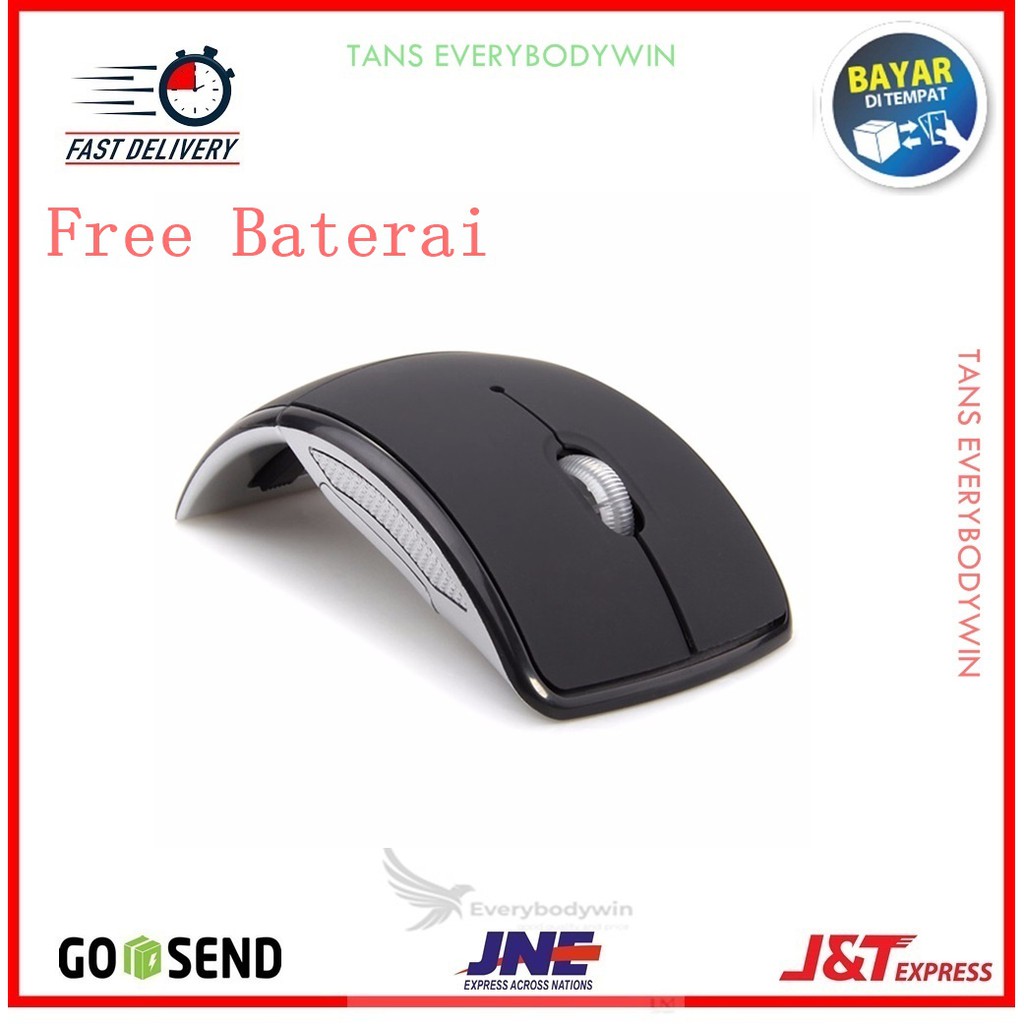 Jual MOUSE WIRELESS OPTICAL MOUSE 2.4G SLIM FOLDED MOUSE KOMPUTER ...