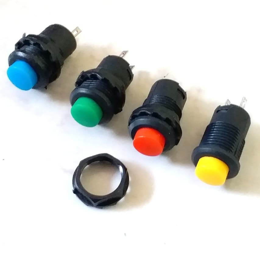 Jual Saklar tekan On off bulat / push locking switch on off / push button | Shopee Indonesia