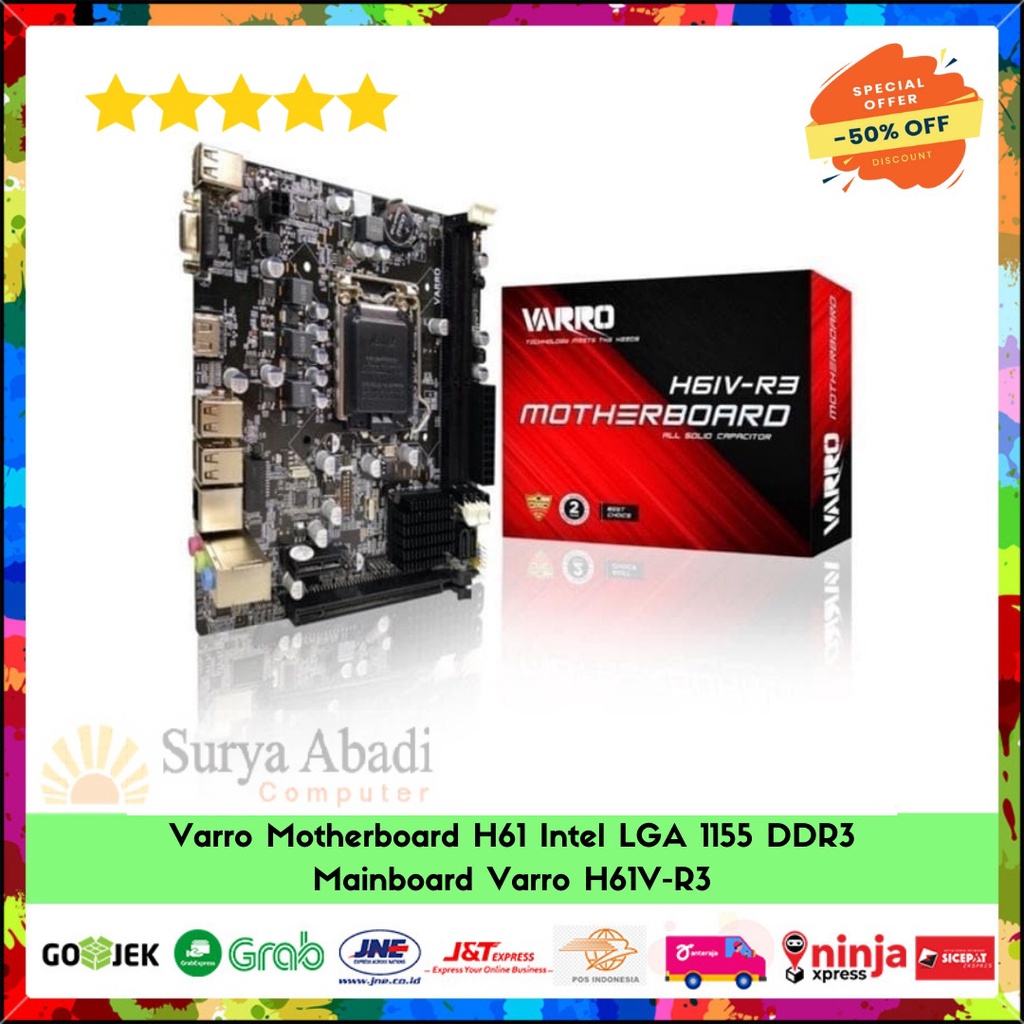 Jual Varro Motherboard H61 Intel LGA 1155 DDR3 - Mainboard Varro H61V ...