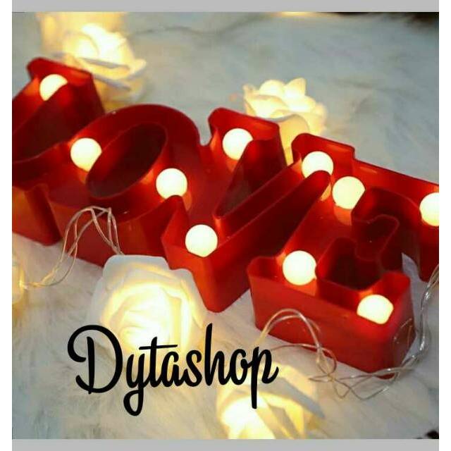 Jual LAMPU LED TULISAN LOVE 3D | Shopee Indonesia