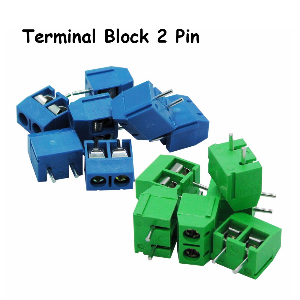 Jual Terminal Block 2Pin Screw 2 Pin PCB Konektor Blok 2P Connector ...