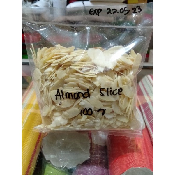 Jual almond slice 100g | almonesia blanched sliced almond | kacang ...