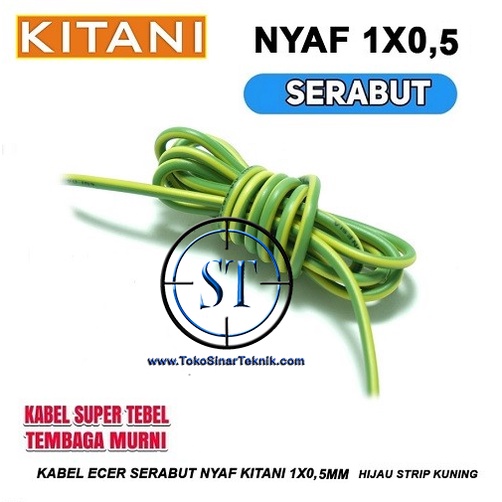Jual Kabel NYAF KITANI 1 X 0.5mm @1Meter / Cable Audio Listrik Serabut Nyaf Nya 0.5mm 1x0.5mm ...