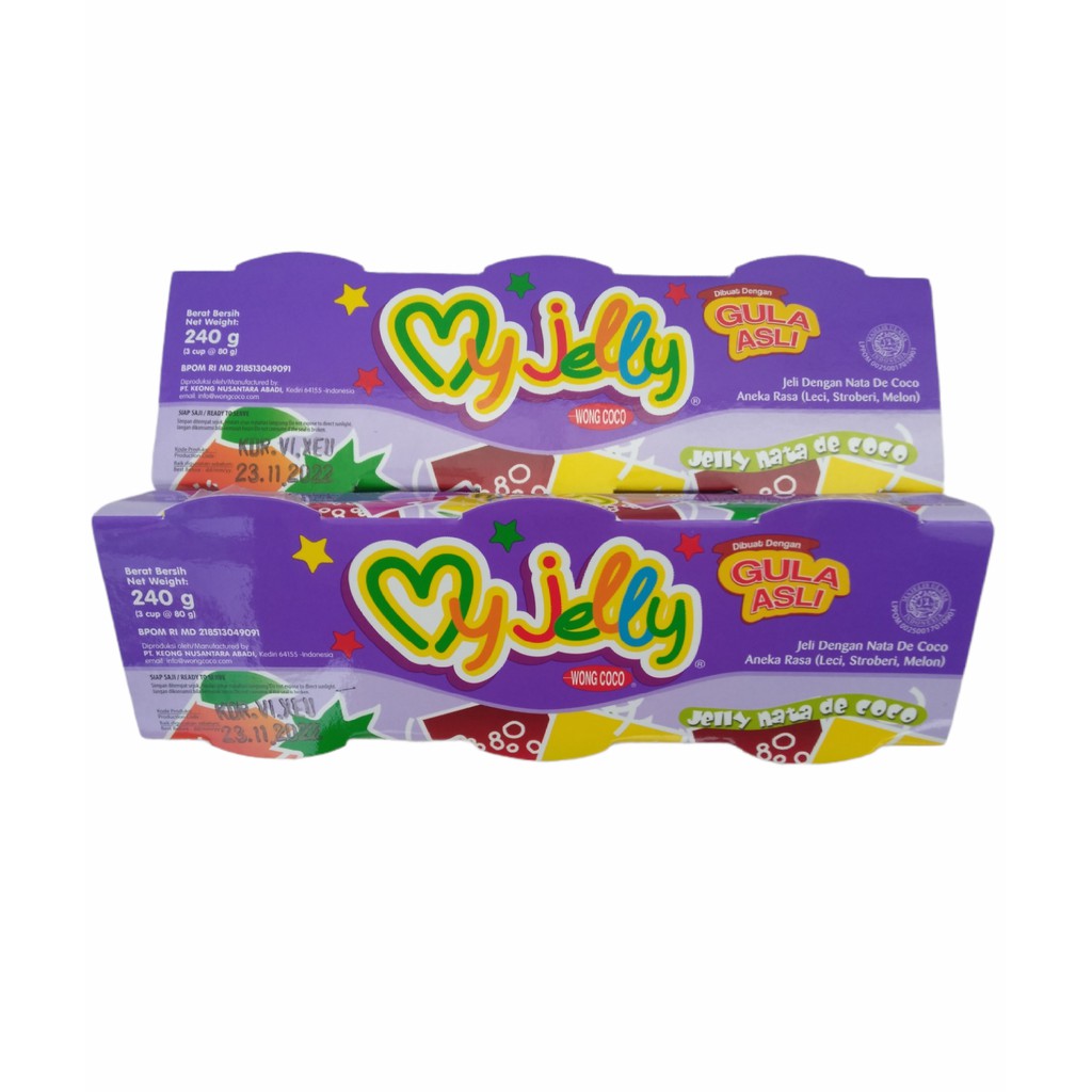 Jual Wong Coco My Jelly Aneka Rasa, Leci, Strouberi, Melon Isi 3x80 ...