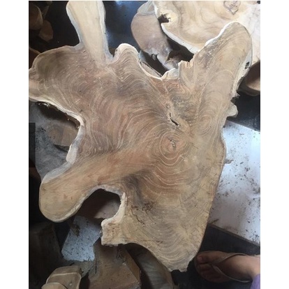 Jual SLICE WOOD AKAR KAYU JATI BERBAGAI BENTUK UNIK ESTETIK - TOP TABLE ...