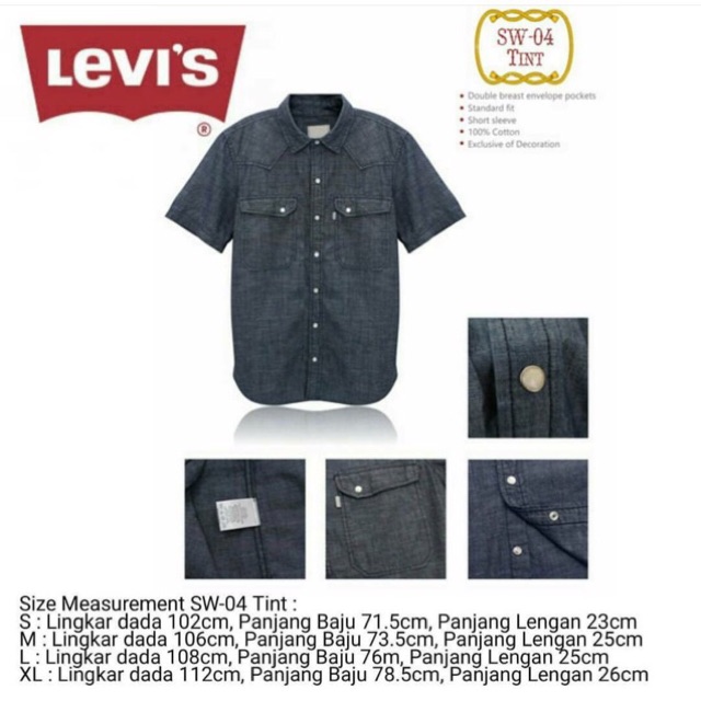 Jual Levi's Plain Shirt SW 04 | Shopee Indonesia