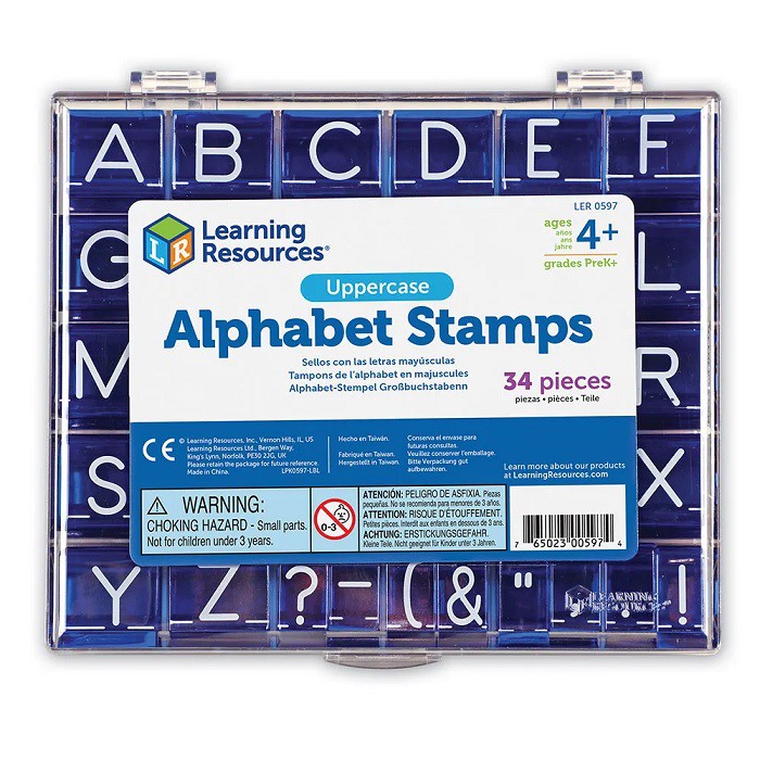 Jual Learning Resources Uppercase Lowercase Alphabet Stamps Stempel ...