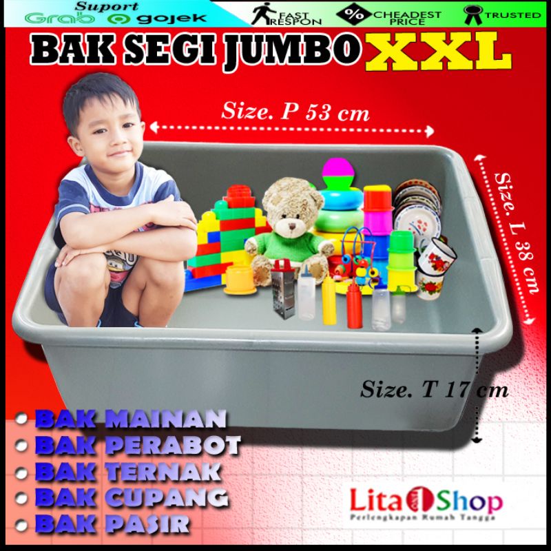 Jual Litter Box Pasir Kucing Anjing Baskom Bak Segi Jumbo Taiwan XXL ...