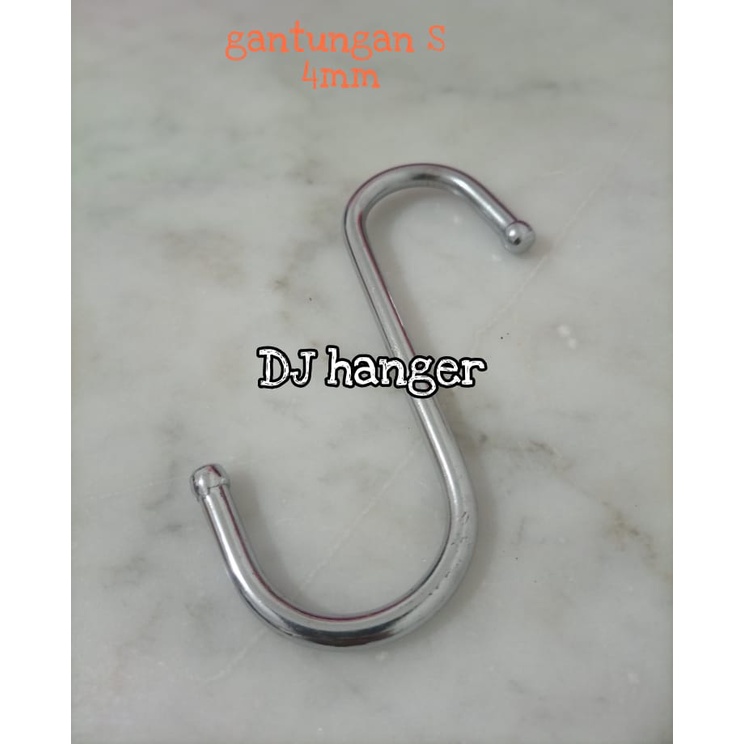 Jual Gantungan Huruf S Besi TEBAL / Letter S Crome / Pengait Besi S ...