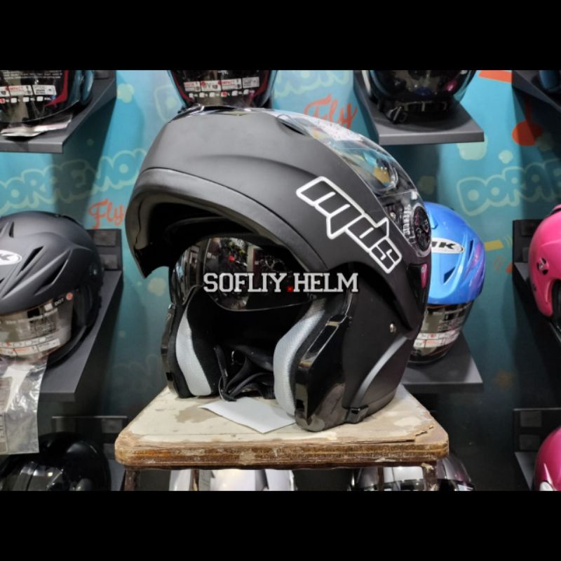 Jual HELM MDS PRO RIDER SOLID BLACK DOFF / BLACK GLOSY / MDS MODULAR ...