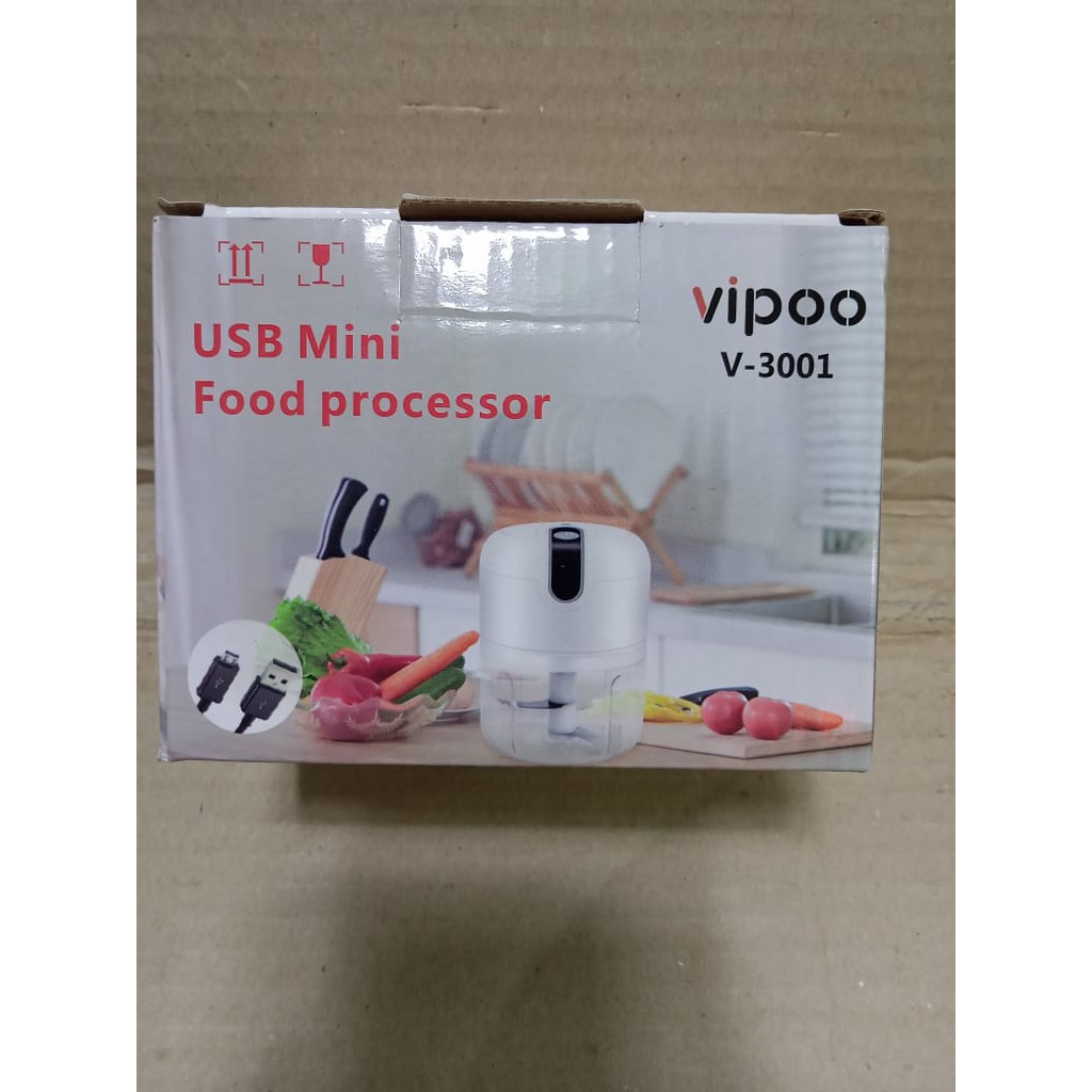 Jual Food processor rechargeable Vipoo V-3001 blender cas mini USB ...