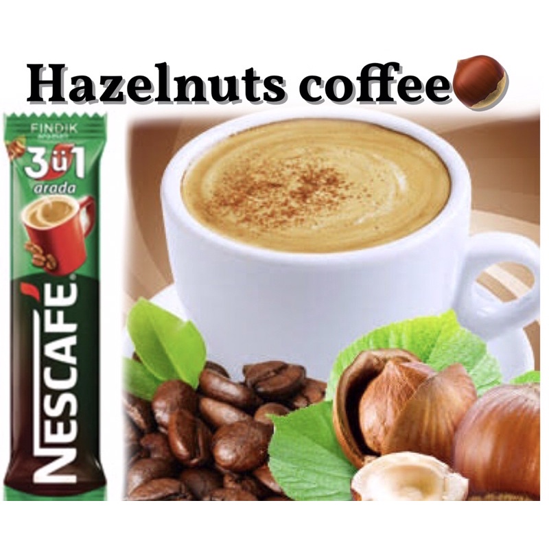 Jual NESCAFE HAZELNUTS nescafe turkey findik sachet kopi Turki | Shopee ...