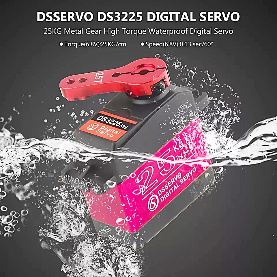 Jual Servo Waterproof DS3225MG 25Kg Digital Metal Gear untuk Mobil RC ...