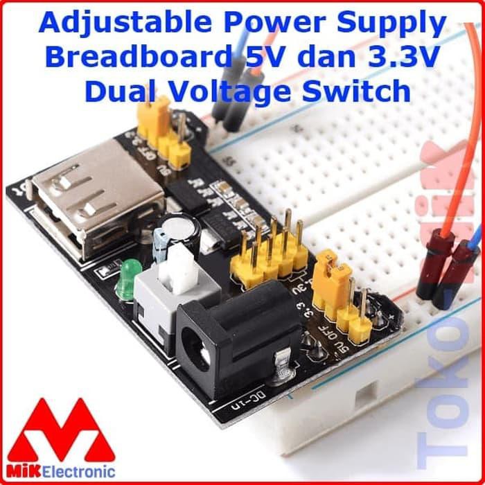 Jual PROMO Adjustable Power Supply Bread Board Breadboard 5V 3.3V Dual ...