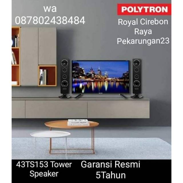 Jual Ledtv Polytron 43 Tower Sound Cinema #cirebonkota# | Shopee Indonesia