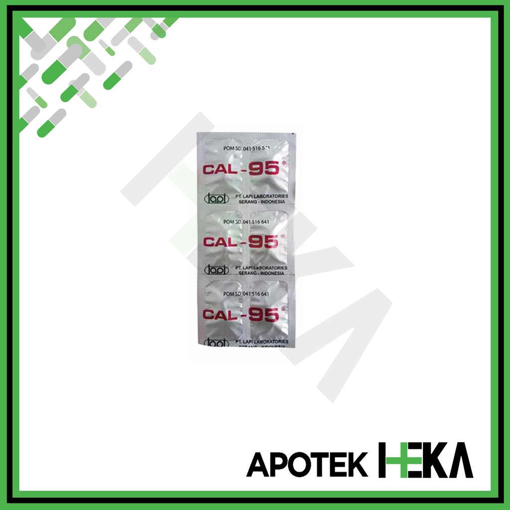 Jual Cal-95 Tablet Kalsium Suplemen Tulang Strip isi 6 Tablet (SEMARANG ...