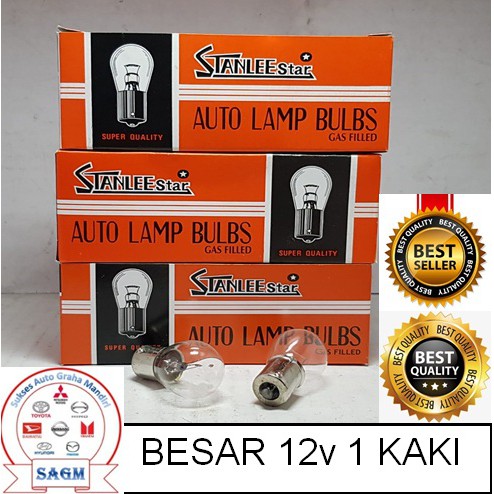 Jual BOLA LAMPU / BOHLAM SEN SEIN STOP REM 12V KAKI 1 BESAR | Shopee ...