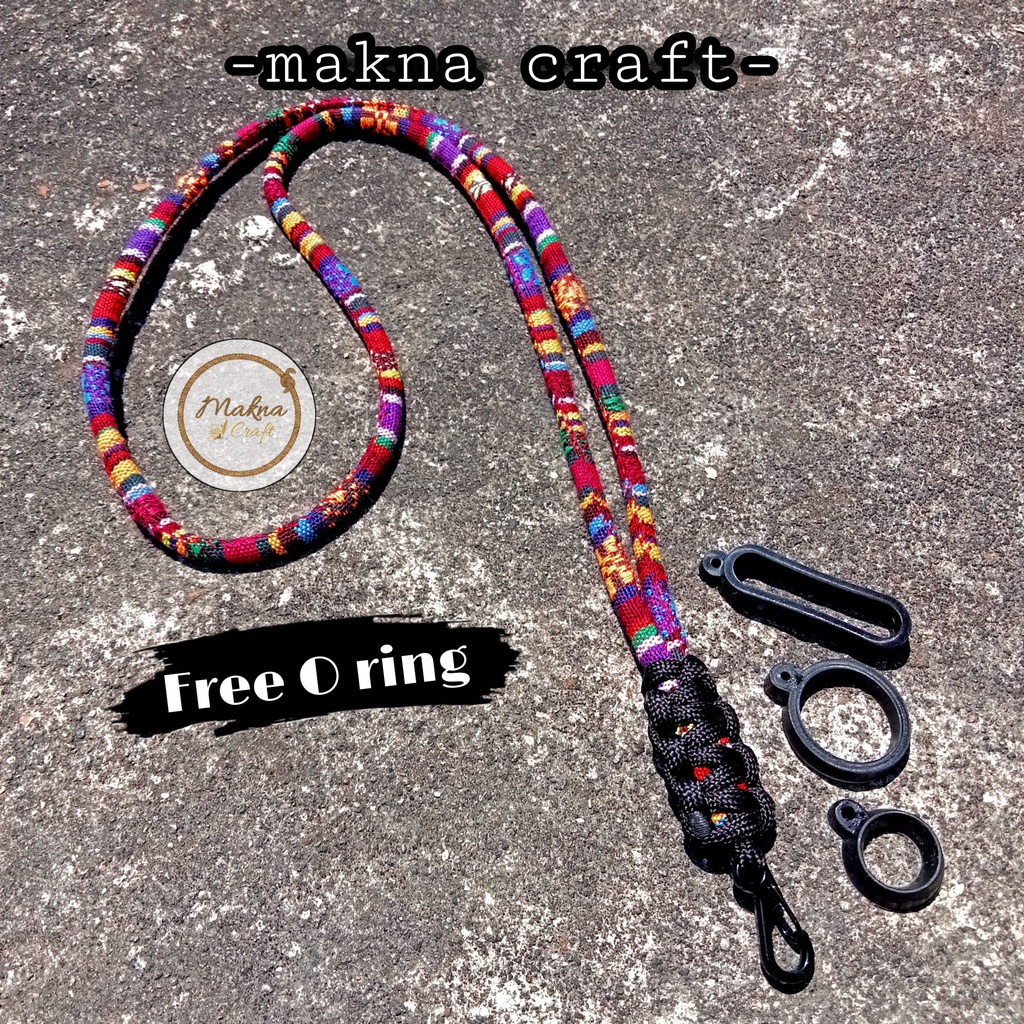 Jual Lanyard Tali pods Etnik Tenun gantungan Paracord | Shopee Indonesia