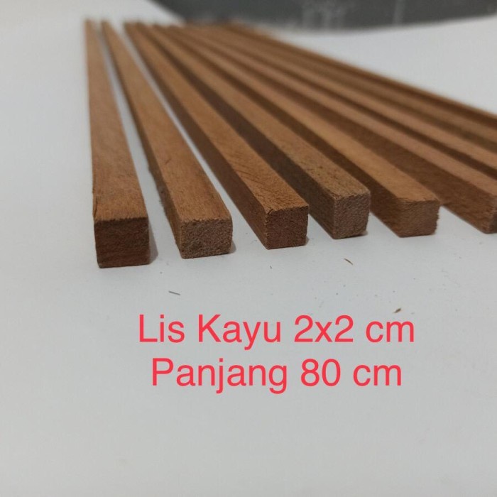 Jual Lis kayu 2x2 cm panjang 80cm | Shopee Indonesia