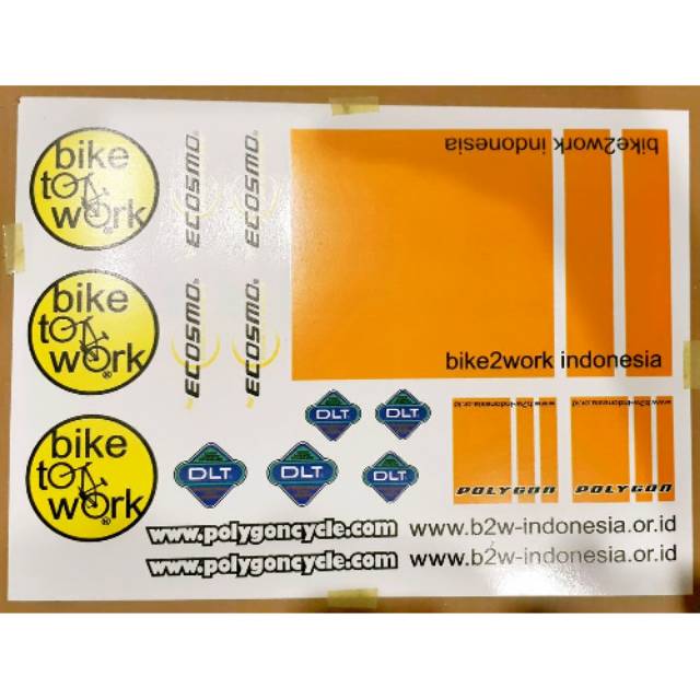 Jual Decal stiker sepeda LIPAT kuning. | Shopee Indonesia