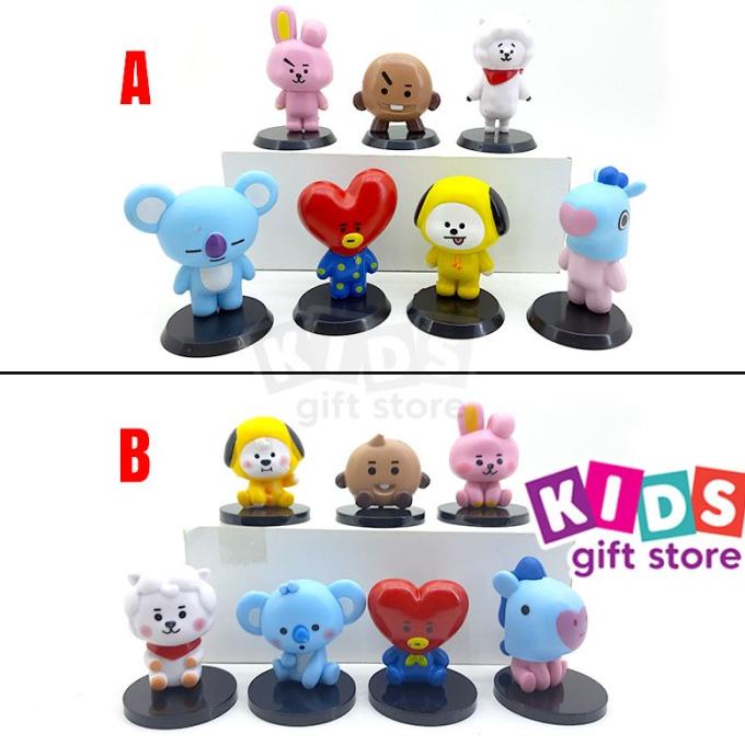 Jual Animation BT21 7pcs Figure Set - Mainan Figur | Shopee Indonesia